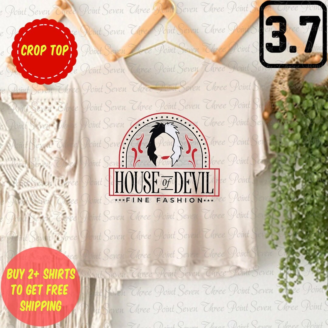 Cruella Devil Crop Top, 101 Dalmatians Crop Tee, Villains Tee E8032 - Etsy
