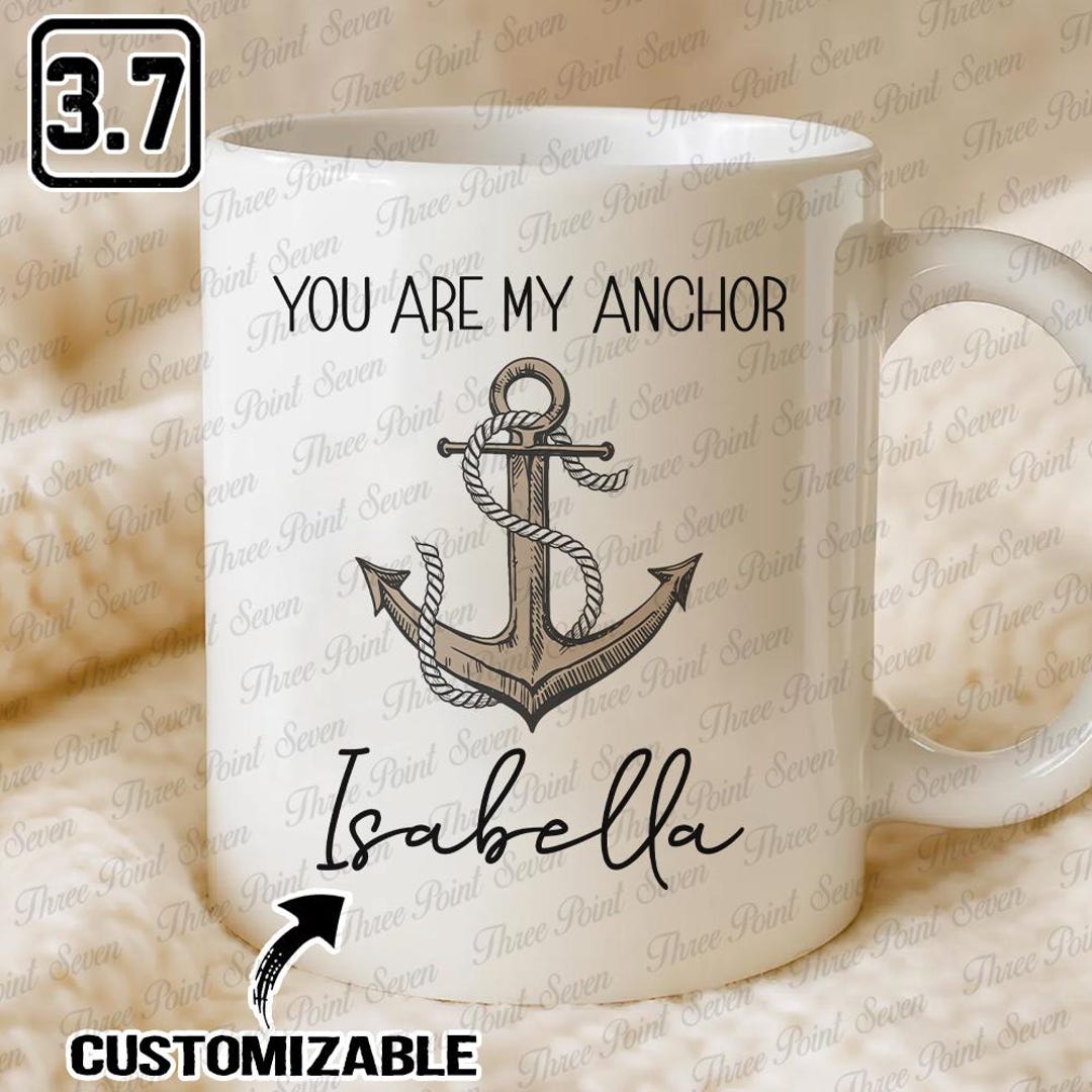 Personalized You Are My Anchor Mug, Custom Wedding Anniversary Gift for ...