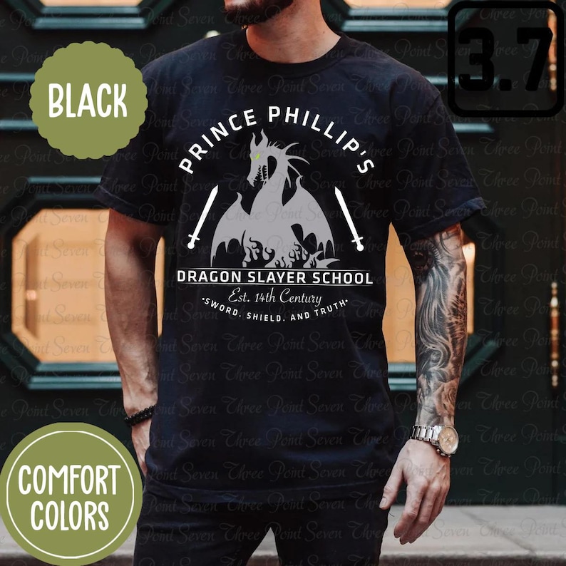 Sleeping Beauty Comfort Colors Shirt, Prince Phillip's Dragon Slayer ...