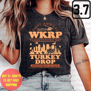 Thanksgiving Day Shirt, WKRP Turkey Drop Shirt E8082 - Etsy