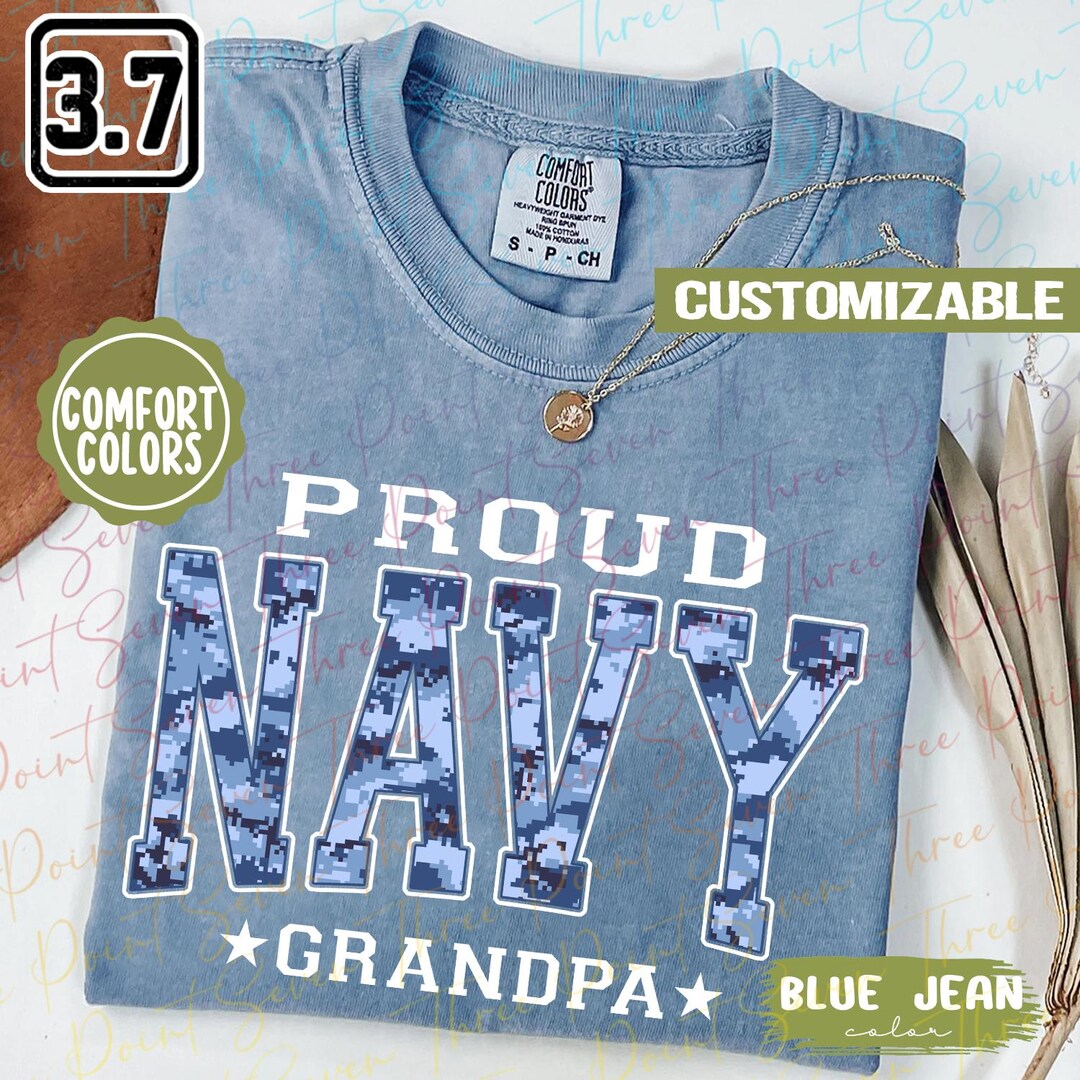 Personalized Proud Army Grandpa Comfort Colors® Shirt, Custom Papa ...