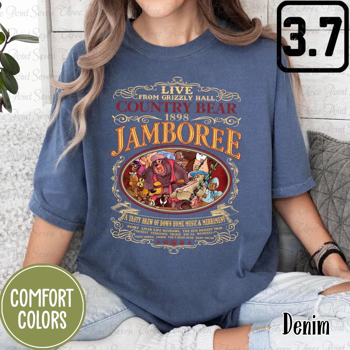 Retro Country Bear Jamboree Comfort Colors Shirt, Grizzly Hall Country ...