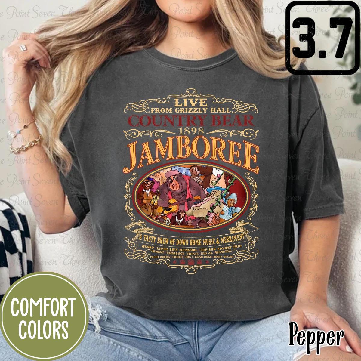 Retro Country Bear Jamboree Comfort Colors Shirt, Grizzly Hall Country ...