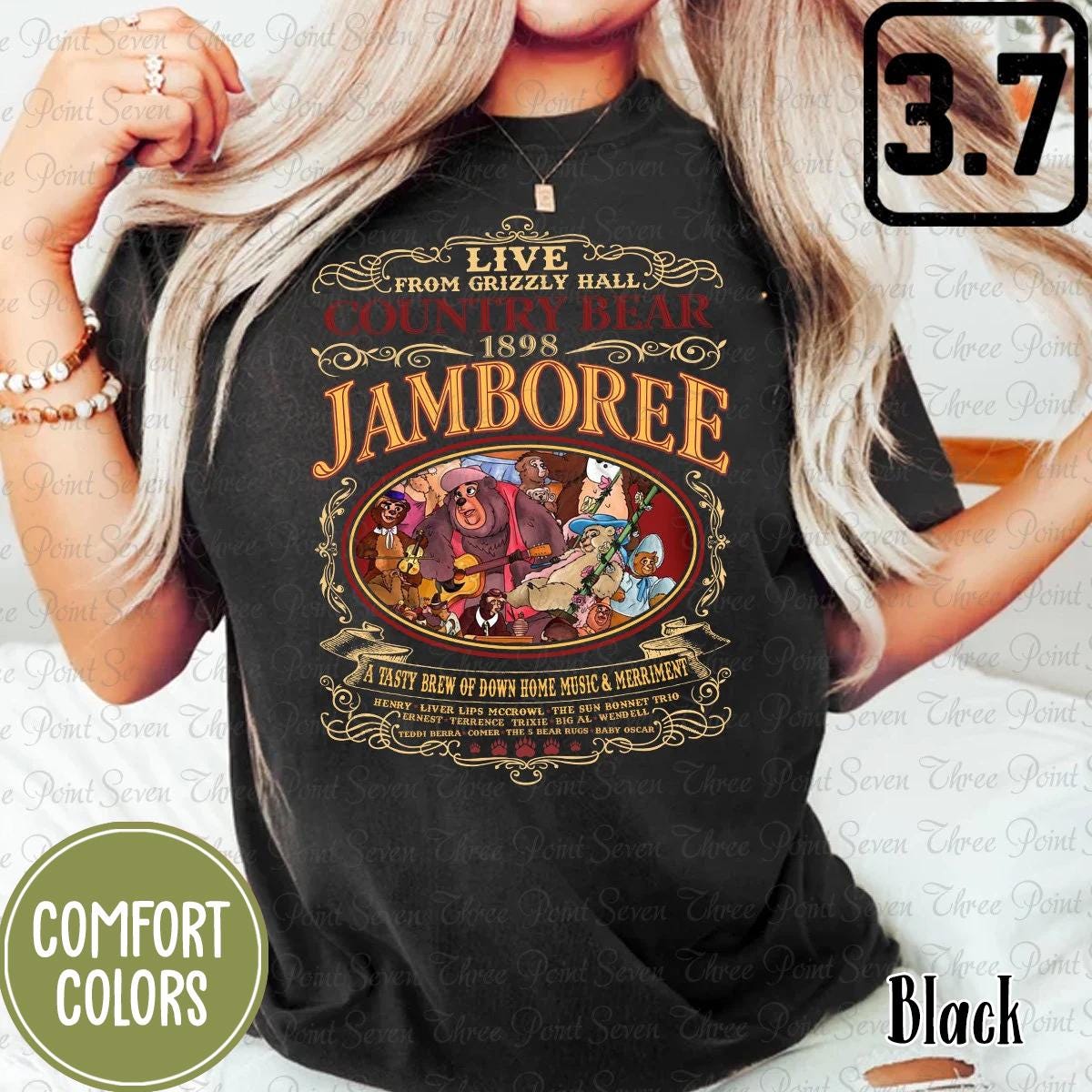 Retro Country Bear Jamboree Comfort Colors Shirt, Grizzly Hall Country ...