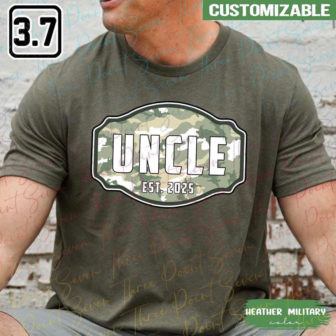 Personalized Camo Uncle Shirt, Custom Army Uncle Shirt, Gift for Uncle ...