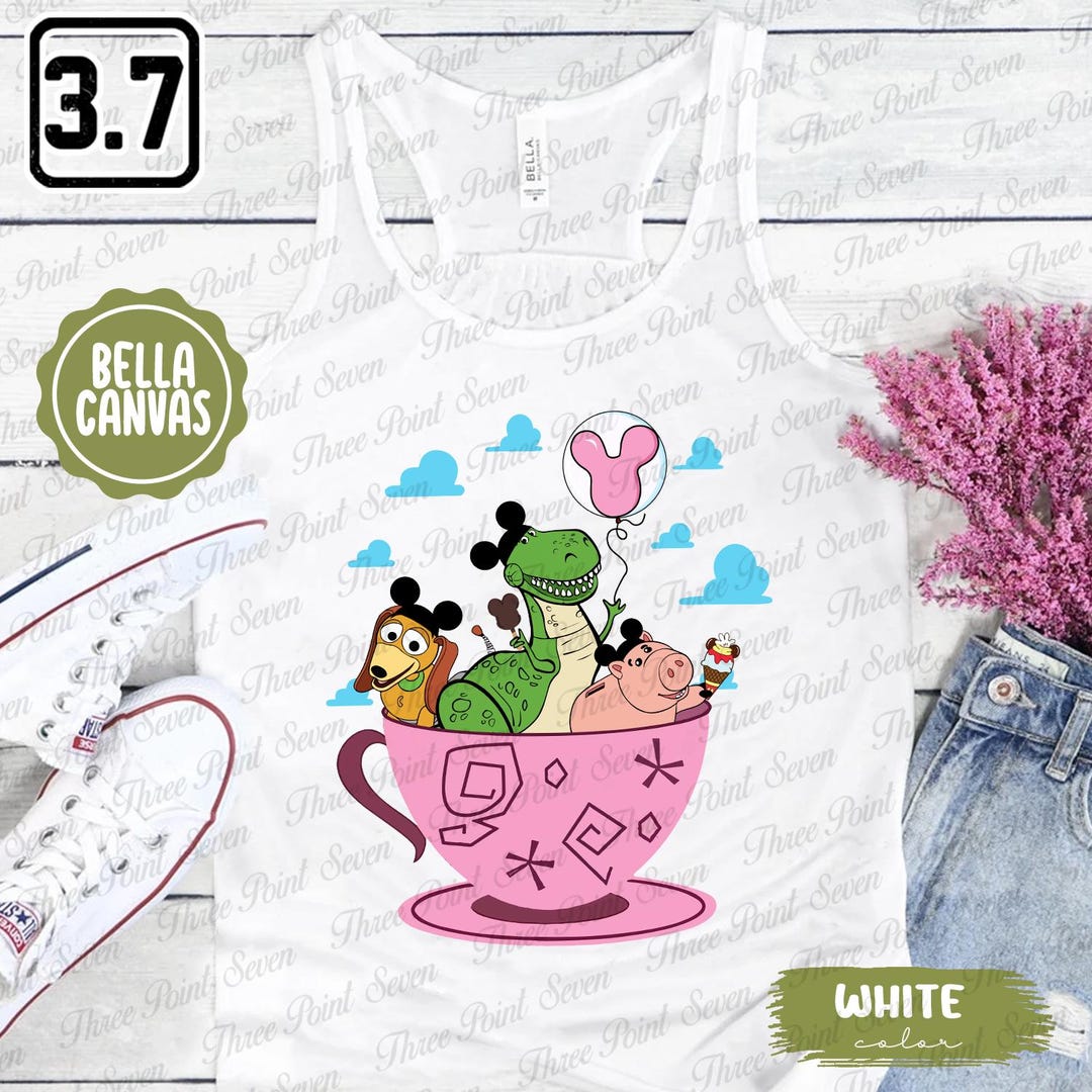 Toy Story Teacup Tank Top, Toy Story Friends Tank Top, Rex Slinky Hamm ...