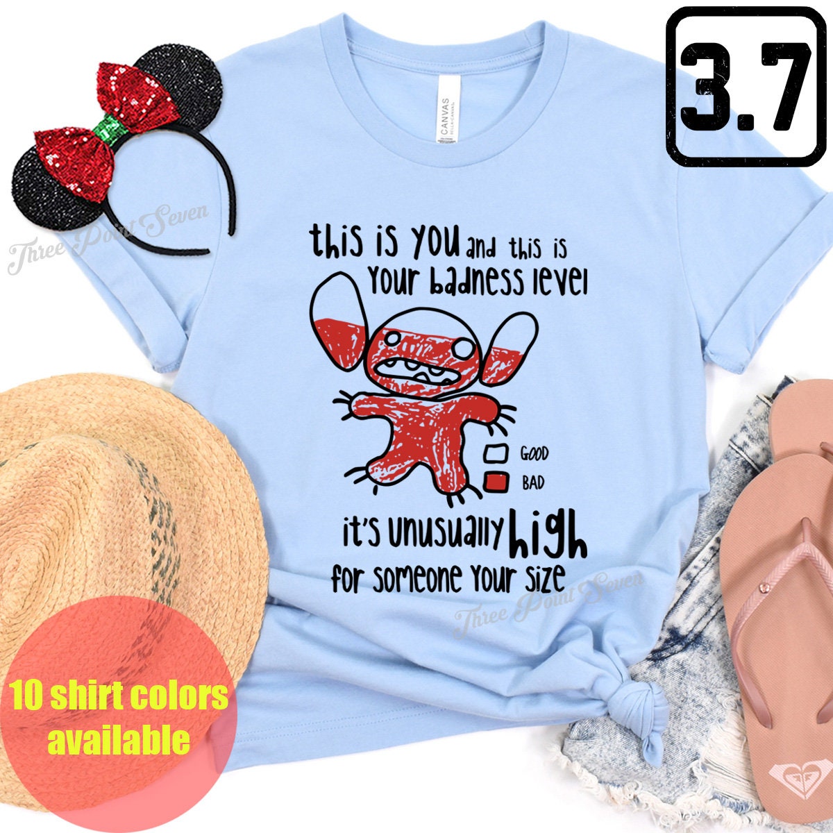 This is Your Badness Level Shirt Lilo and Stitch Stitch - Etsy