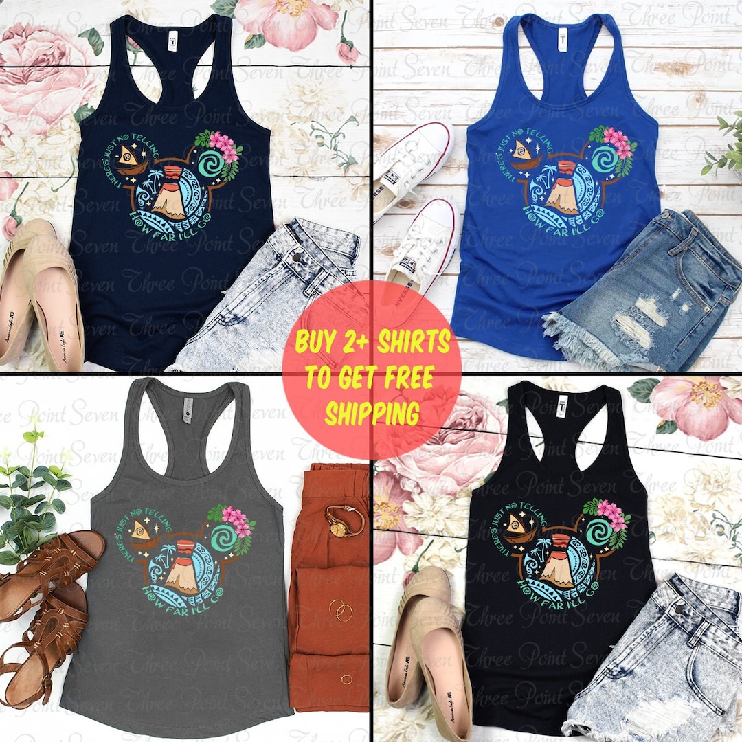 Moana Hawaiian Tank Top, Disney Women's Shirt, Disneyland Family ...