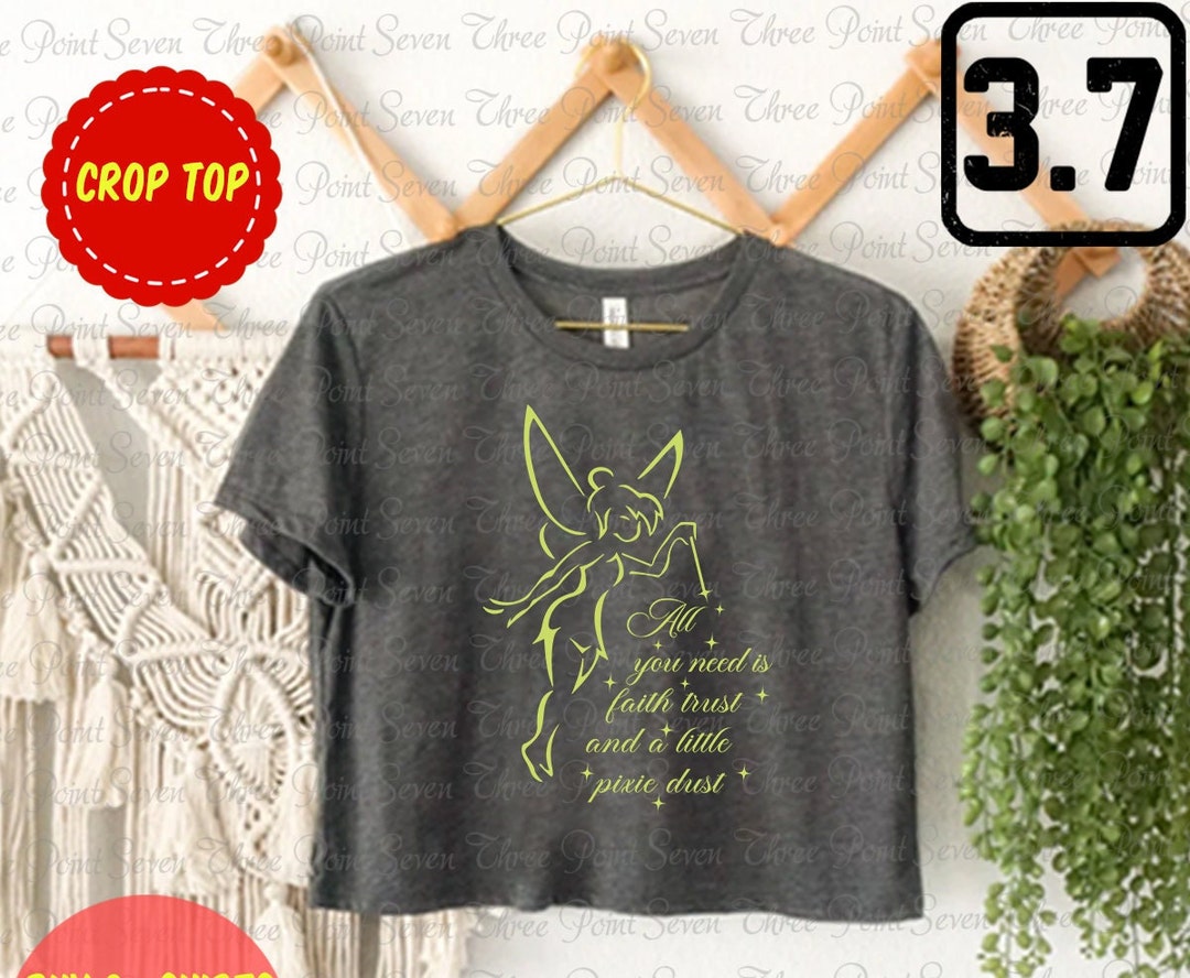 Tinkerbell Crop Top, Tinker Bell Fairy Princess Crop Tee E0993 - Etsy