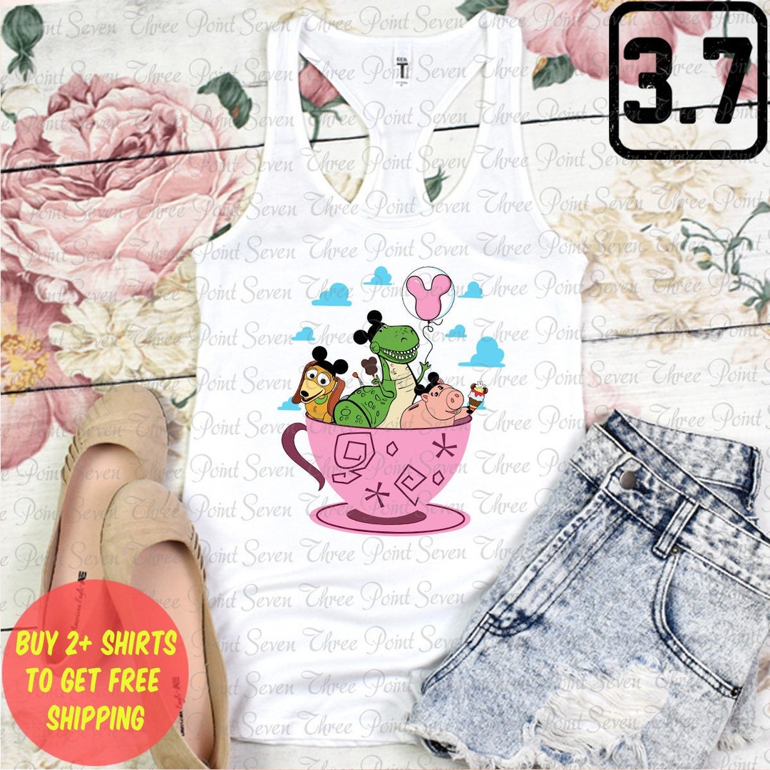 Toy Story Teacup Tank Top, Toy Story Friends Tank Top, Rex Slinky Hamm ...