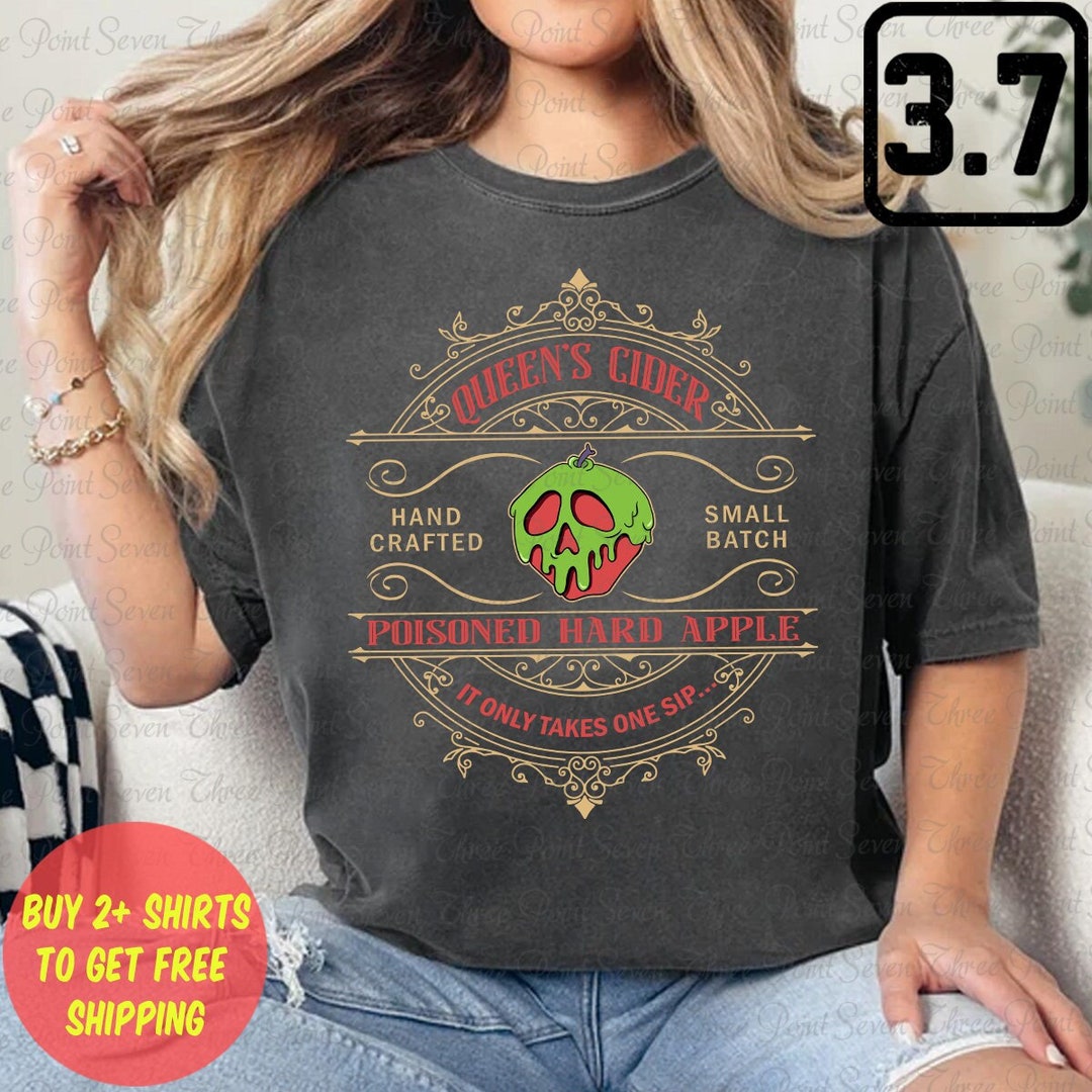 Snow White Queen Cider Comfort Colors Shirt, Halloween Villain Shirt, Poison Apple T-shirt E0416 ...