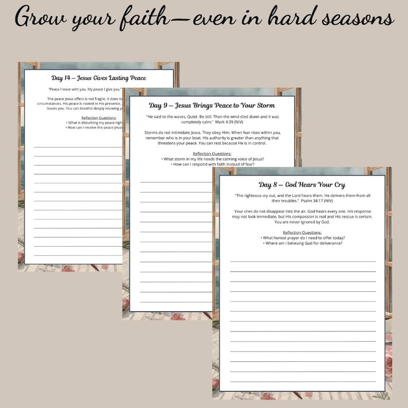 Growing in Faith Through Trials – 30 Day Devotional Journal - Etsy
