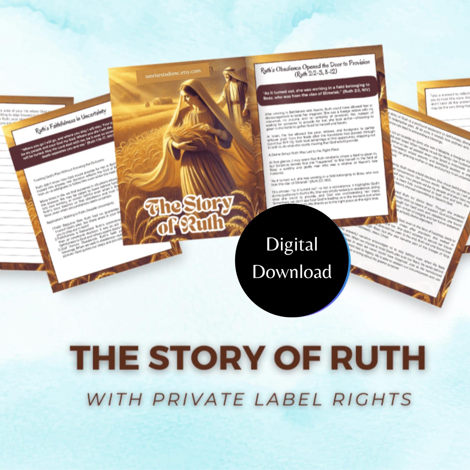 The Story of Ruth Bible Study: Faith-based Devotional - Etsy