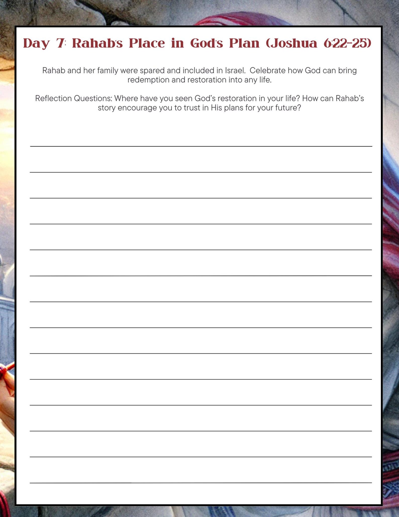 Rahab 30-day Devotional, Lessons for Daughters of God, Christian Bible ...