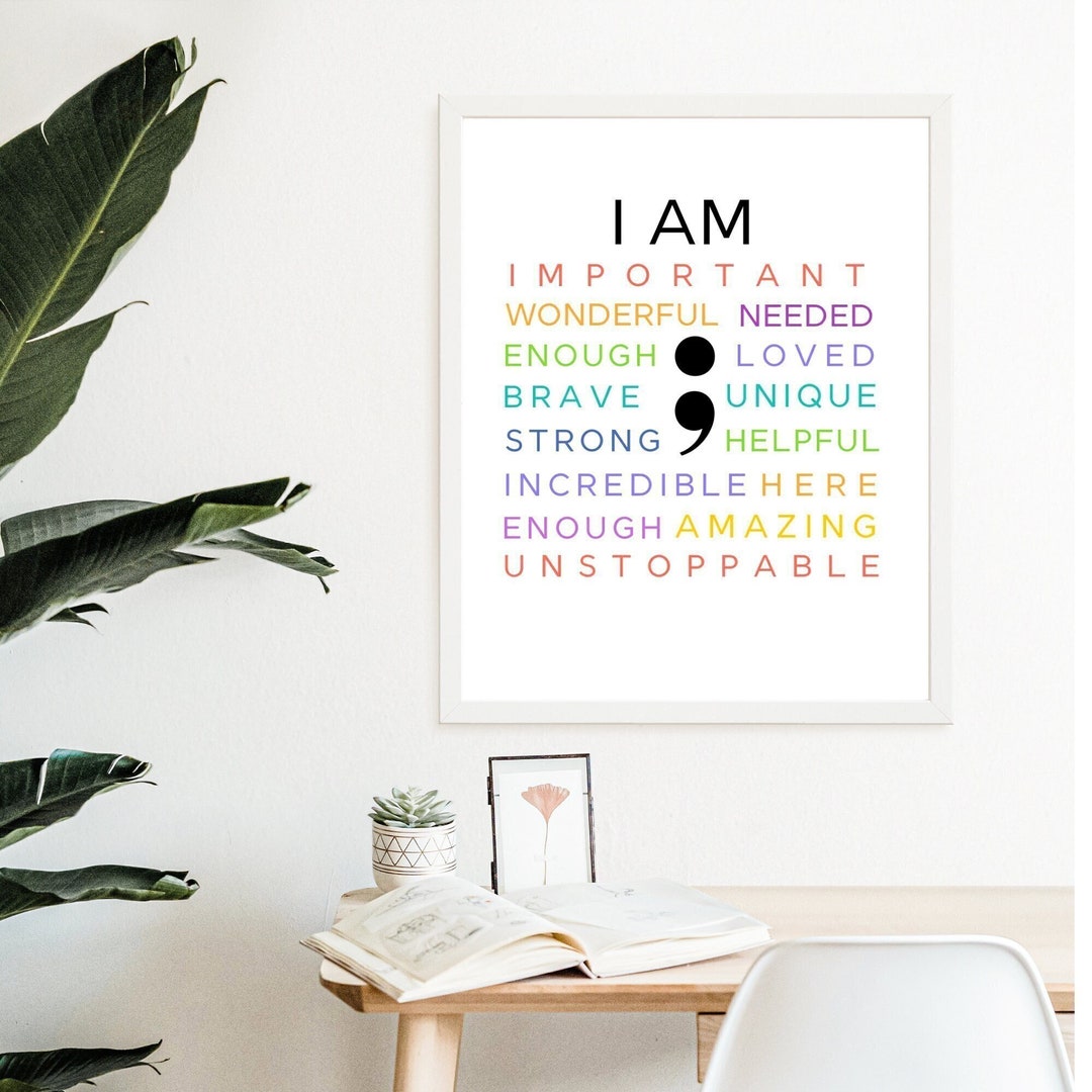 I Am Wall Art, Positive Affirmations, Inspirational Words, Encouraging ...