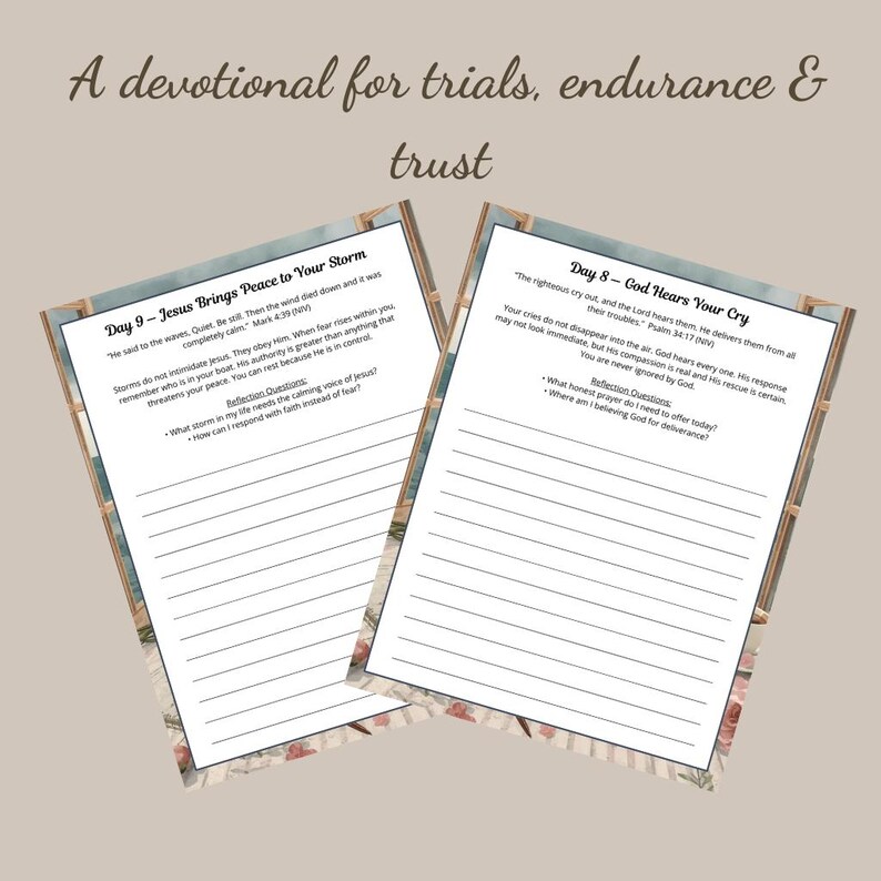 Growing in Faith Through Trials – 30 Day Devotional Journal - Etsy