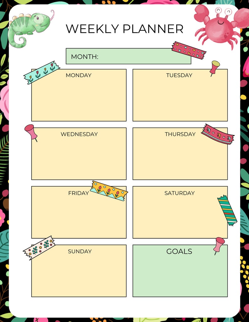 Homeschool Planner, Floral Homeschool Planner, Daily & Weekly Schedules ...