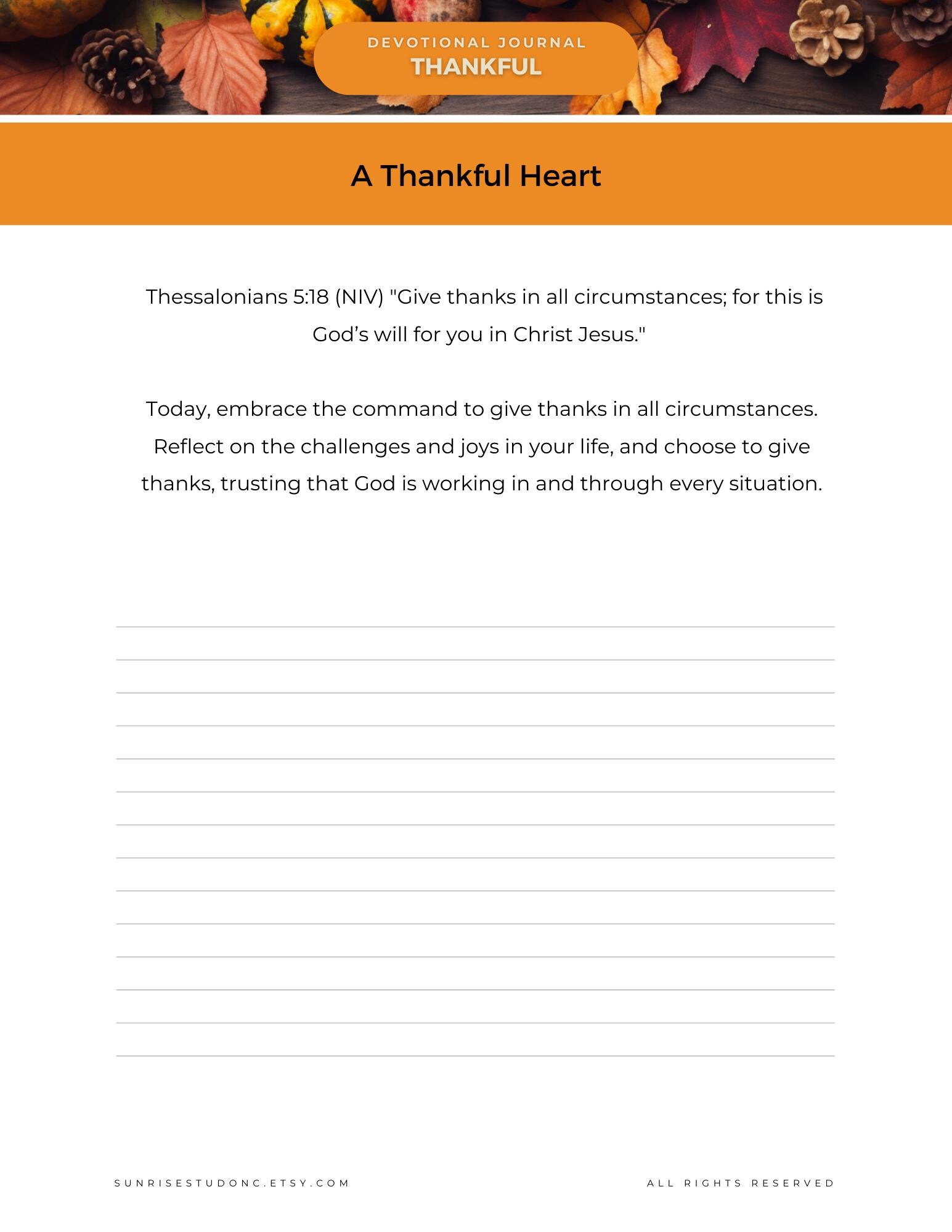 Be Thankful Mini Devotional Journal: Christian Gratitude (PDF) - Etsy