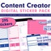 Content Creator Digital Stickers for Goodnotes, Noteshelf, Notability ...