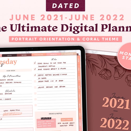 Basic Sticker Set 1 in 5 Colors Digital Planner Goodnotes | Etsy