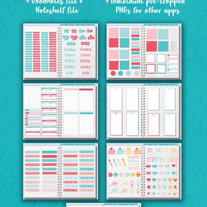 Undated Blue and Pink Landscape Teacher Digital Planner for iPad and ...