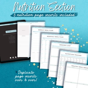 Portrait Fitness Digital Planner for iPad and Tablet | Undated Wellness ...