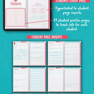 Undated Blue and Pink Landscape Teacher Digital Planner for iPad and ...