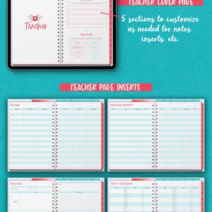 Undated Blue and Pink Landscape Teacher Digital Planner for iPad and ...