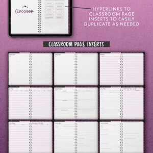Undated Purple Landscape Teacher Digital Planner for iPad and Tablet ...
