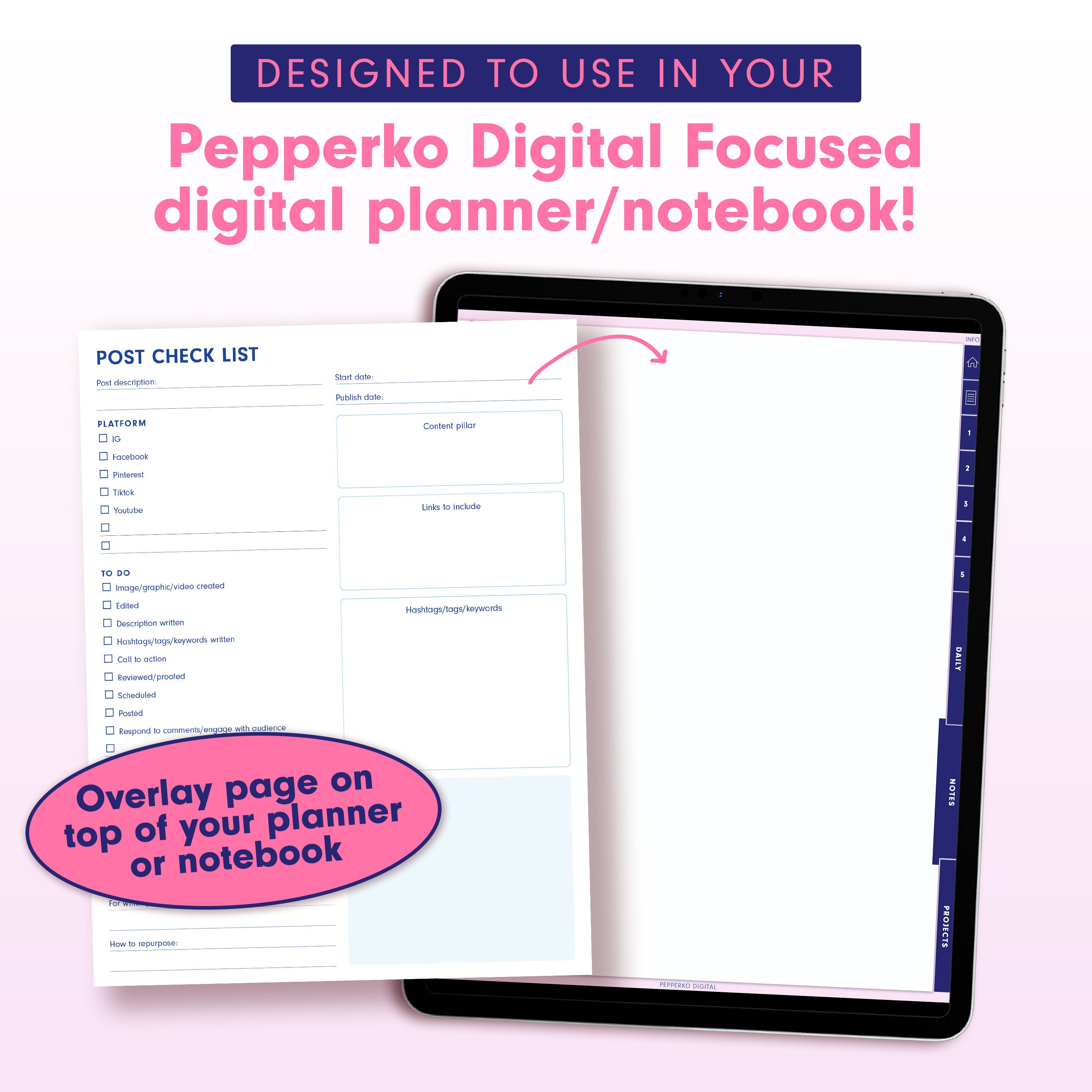 Content Creator Page Template Insert Pack for the Focused Digital ...