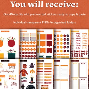 Fall Digital Sticker Bundle | Autumn Digital Stickers | Halloween ...