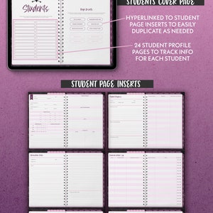 Undated Purple Landscape Teacher Digital Planner for iPad and Tablet ...