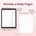 Undated Academic Digital Planner for iPad & Tablet | Vertical Student ...