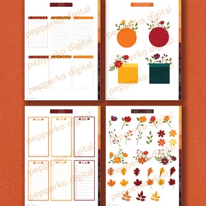 Fall Digital Sticker Bundle | Autumn Digital Stickers | Halloween ...