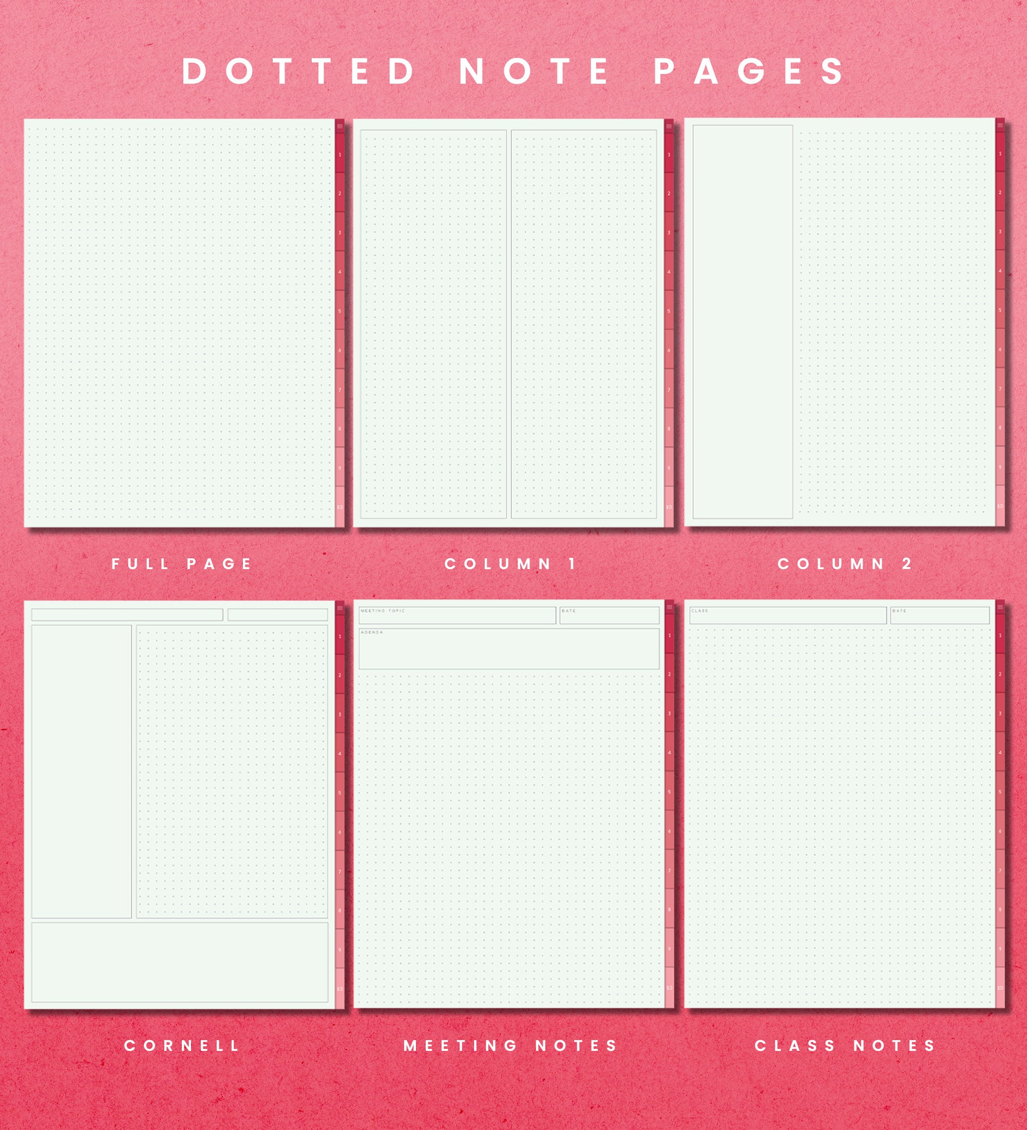 Digital Notebook for Goodnotes Notability Noteshelf 10 - Etsy