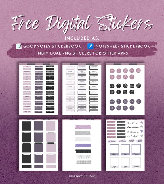 Calendars & Planners Paper Portrait Fitness Digital Planner for iPad ...