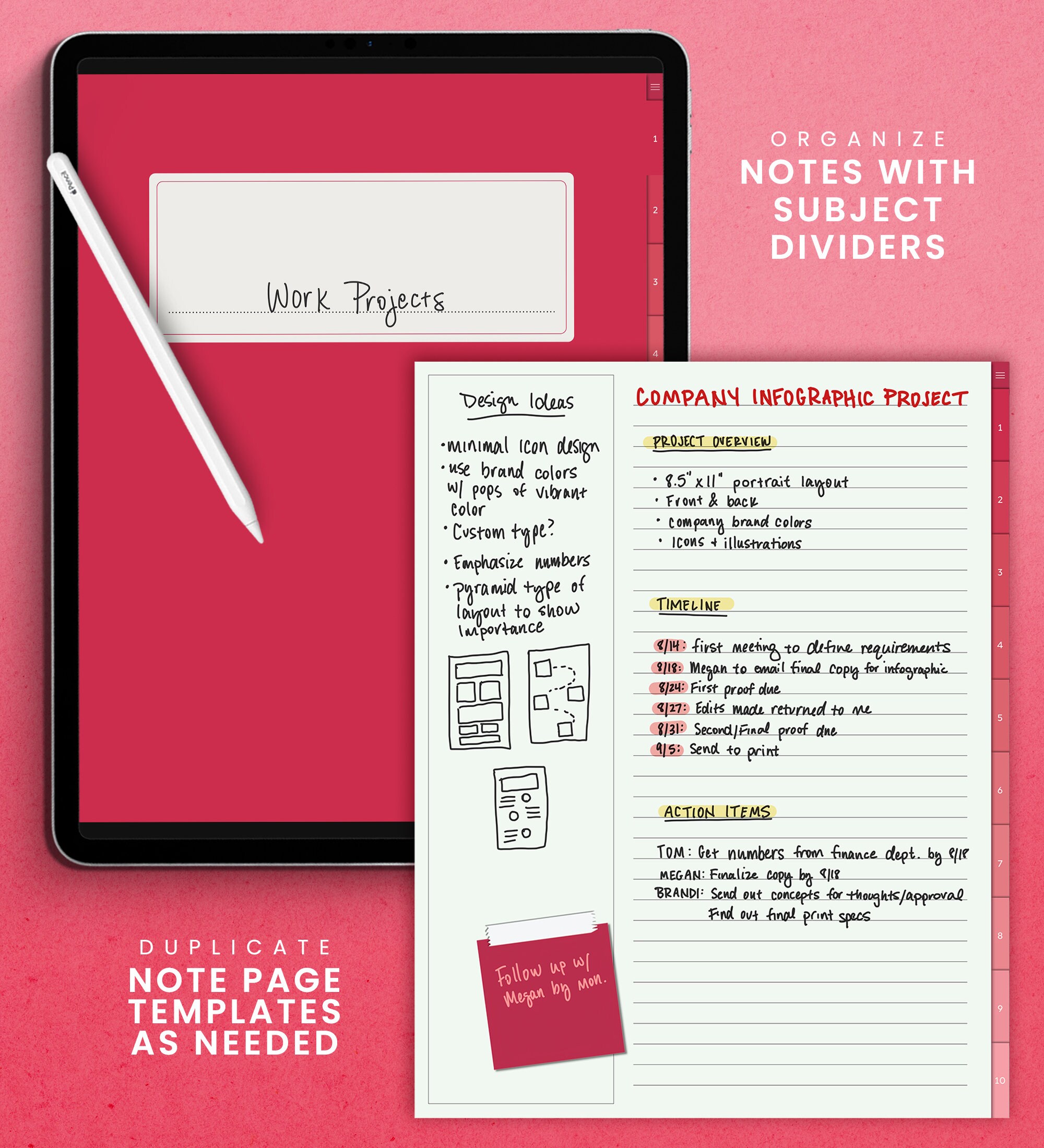 Digital Notebook for Goodnotes Notability Noteshelf 10 - Etsy
