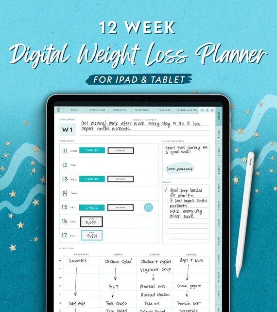 Calendars & Planners Paper Portrait Fitness Digital Planner for iPad ...