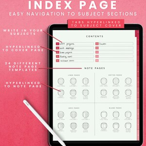 Digital Notebook for Goodnotes, Notability, Noteshelf 10 Subject ...