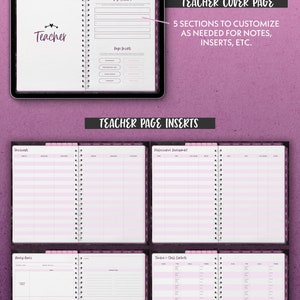 Undated Purple Landscape Teacher Digital Planner for iPad and Tablet ...