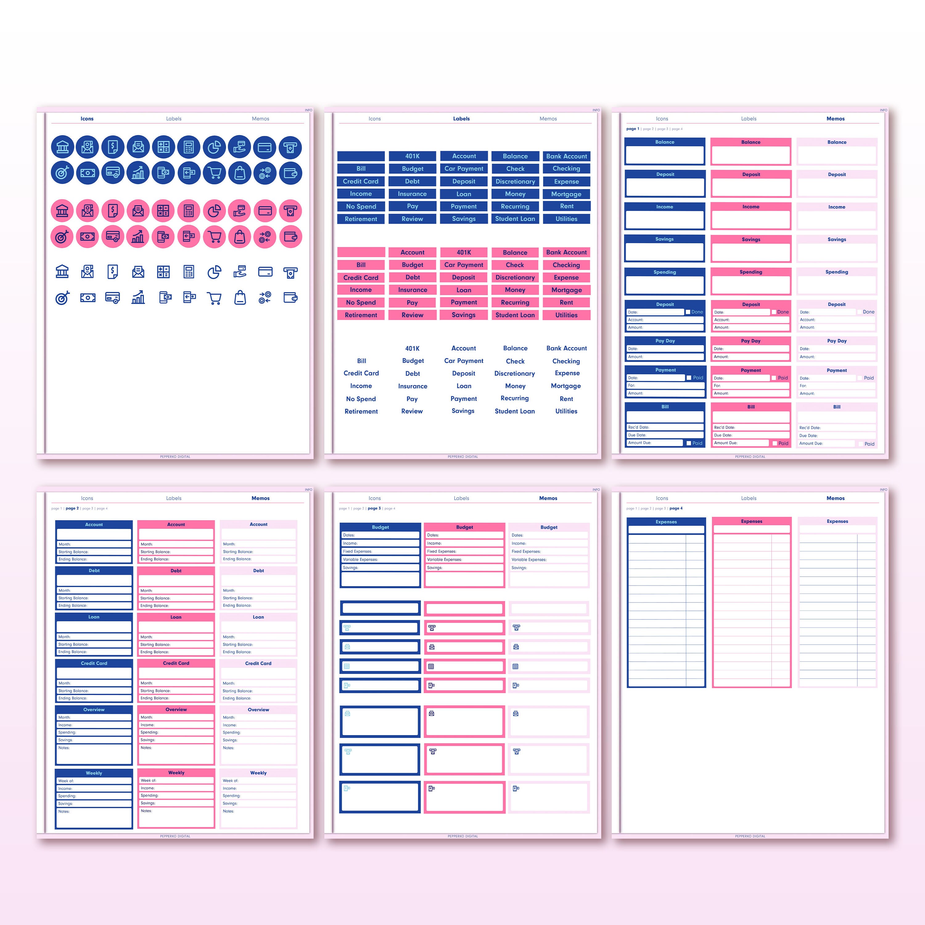 Finance Digital Stickers for Goodnotes, Noteshelf, Notability Financial ...