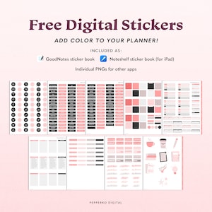 Undated Academic Digital Planner for iPad & Tablet | Vertical Student ...