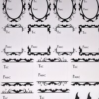 Goth Halloween Tags, Scrapbook Tags, Toand From Tags, Halloween ...