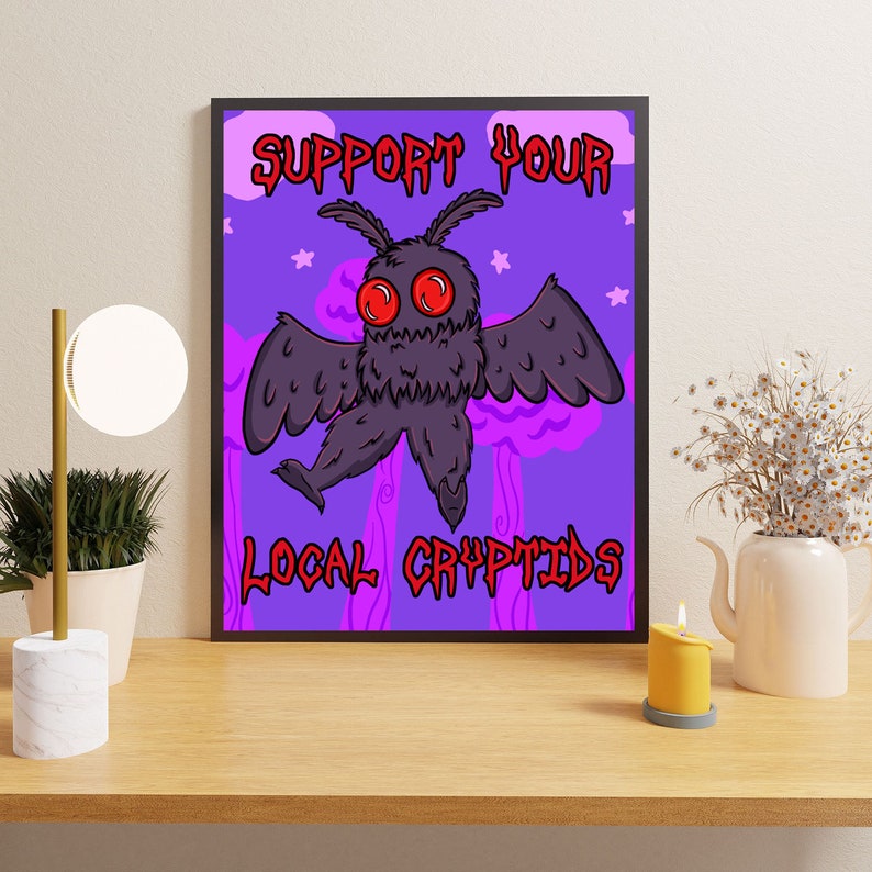 Mothman Original Art Print PNG Digital Download Printable - Etsy Australia
