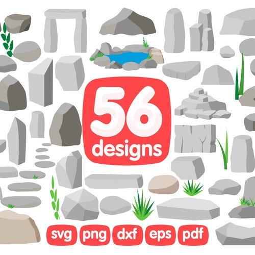 56 Stone Clipart Rocks Clipart River Rocks Clipart Boulders - Etsy