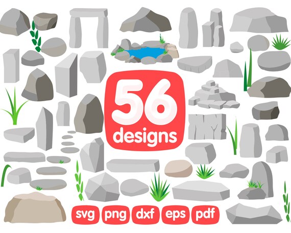 56 Stone Clipart Rocks Clipart River Rocks Clipart Boulders - Etsy Canada