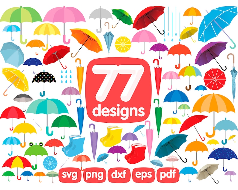 77 Umbrella Clipart Bundle Rain Clipart Weather Clipart - Etsy