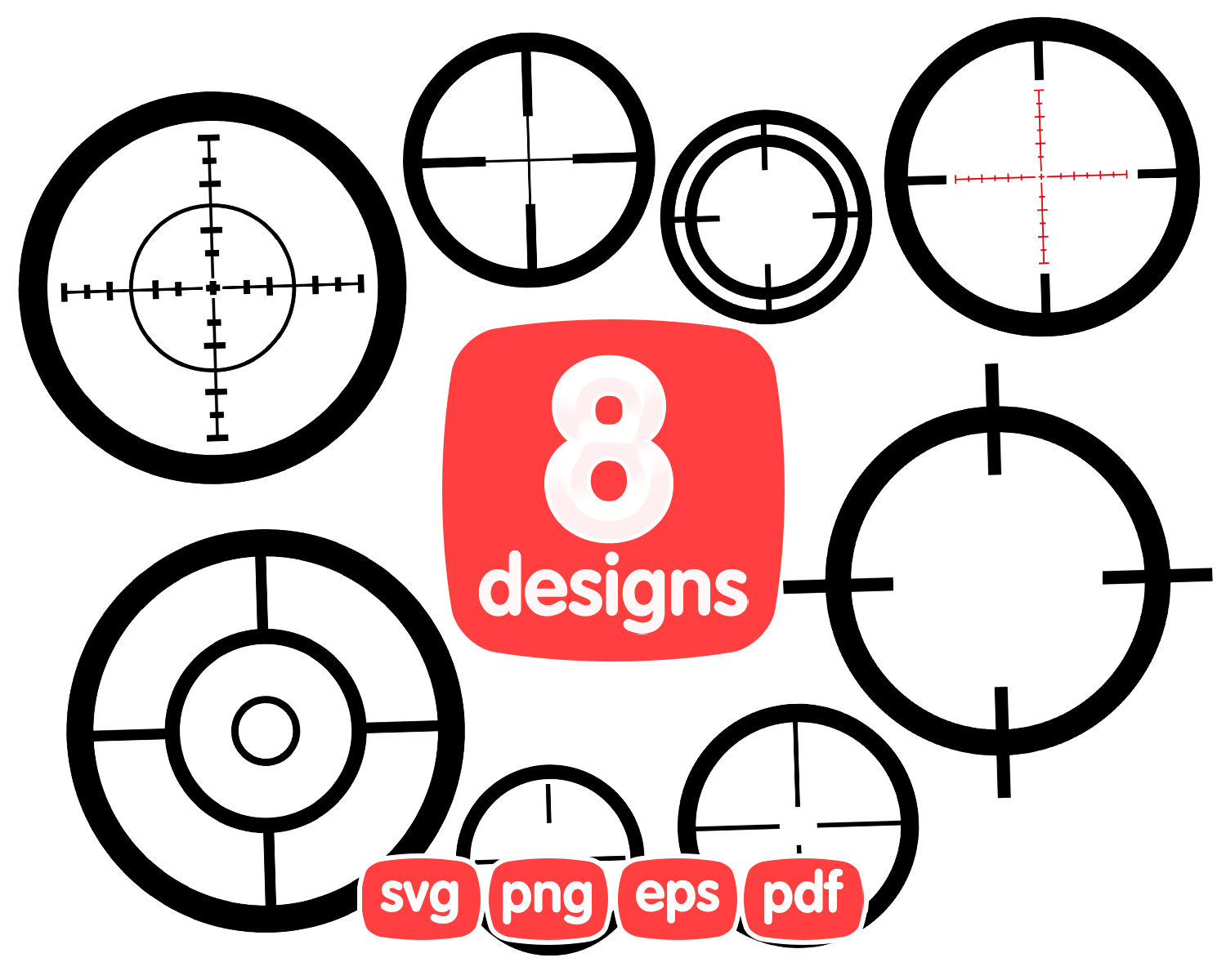 SCOPE CLIPART Bundle Target Clipart Target Png Target Svg | Etsy