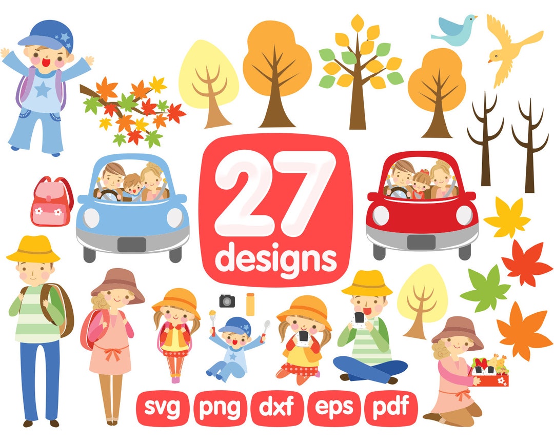 27 Autumn Family Clipart Bundle, Autumn Leaves, Autumn Design, Thankful ...