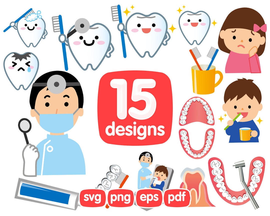 15 Dental Care Clipart Bundle, Dentist Clipart, Kids Dentist Clipart ...